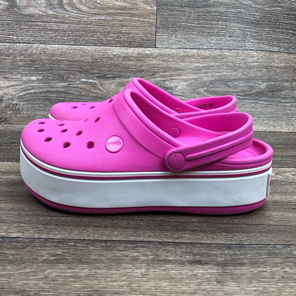 Crocs Crocband Platform Barbie Pink Classic Clogs Sli… - Gem